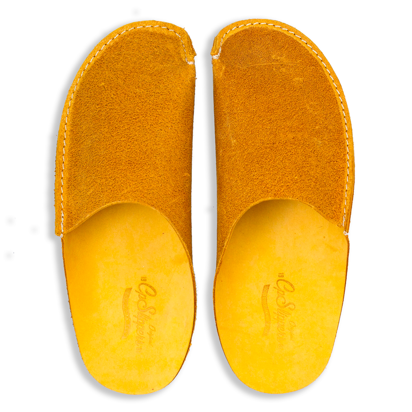Yellow Leather Slipper for men and women by CP Slippers Minimalist
