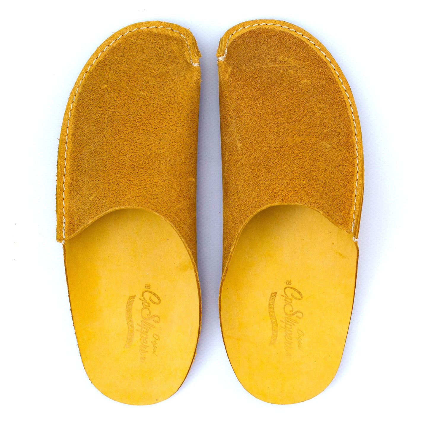 Yellow Leather Slipper for men and women by CP Slippers Luxe